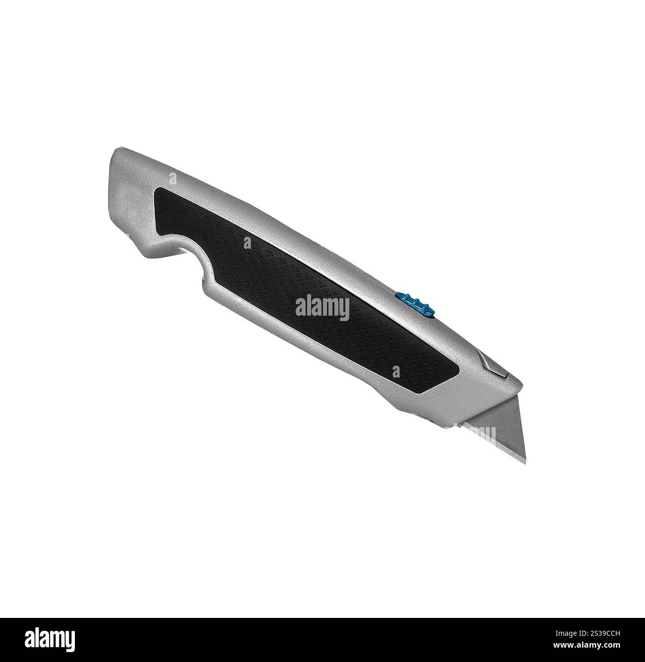 Plastic utility knife isolated on white background. Plastic utility ...