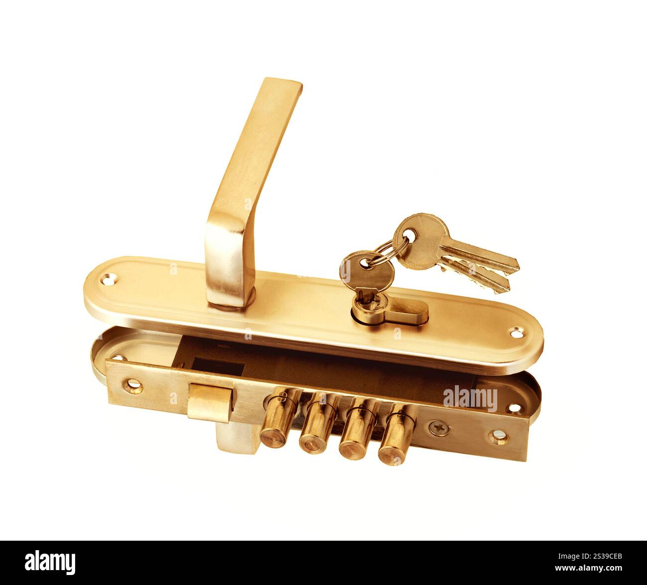 Key in lock on Cut Out Stock Images & Pictures - Alamy