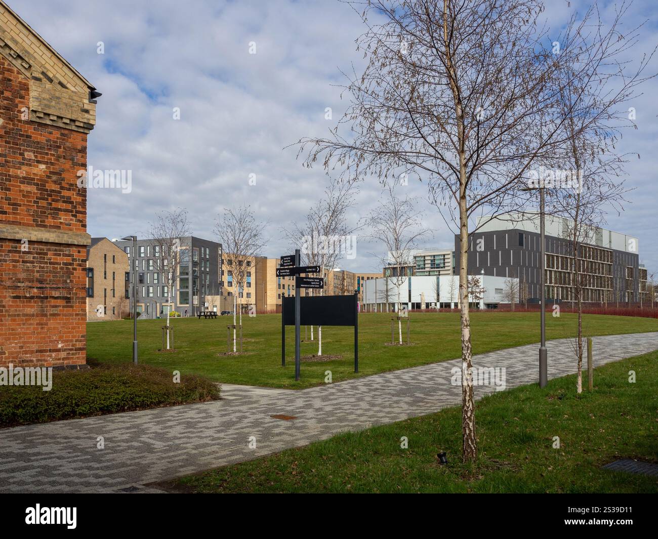 View over Waterside Campus, University of Northampton, UK Stock Photo ...