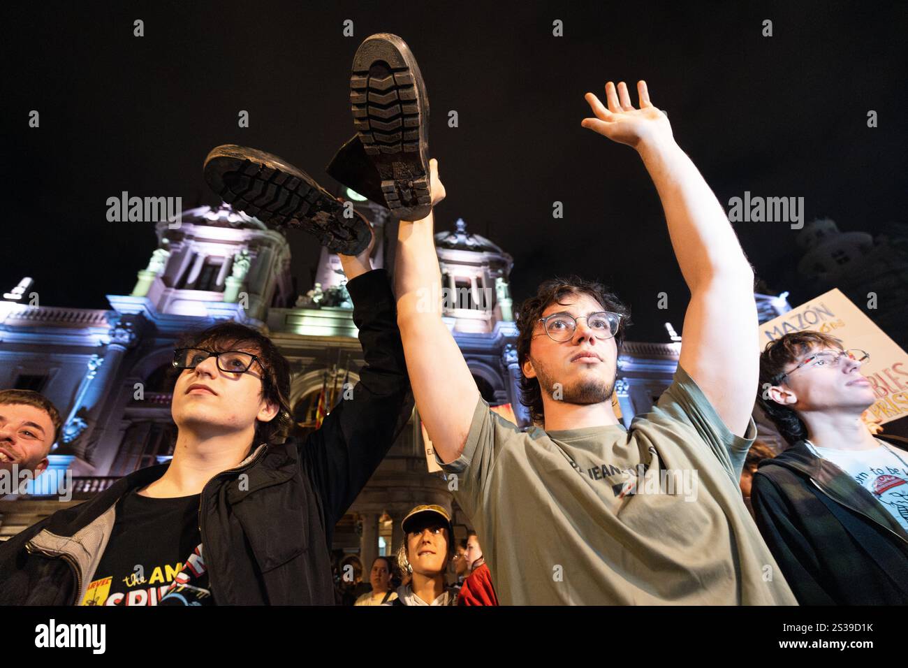 Demonstration in Valencia-Spain to protest the political management of ...