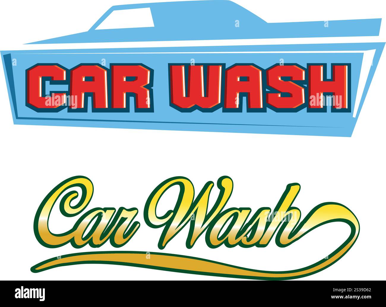 car wash logo design with inscription set. vector illustration Stock ...