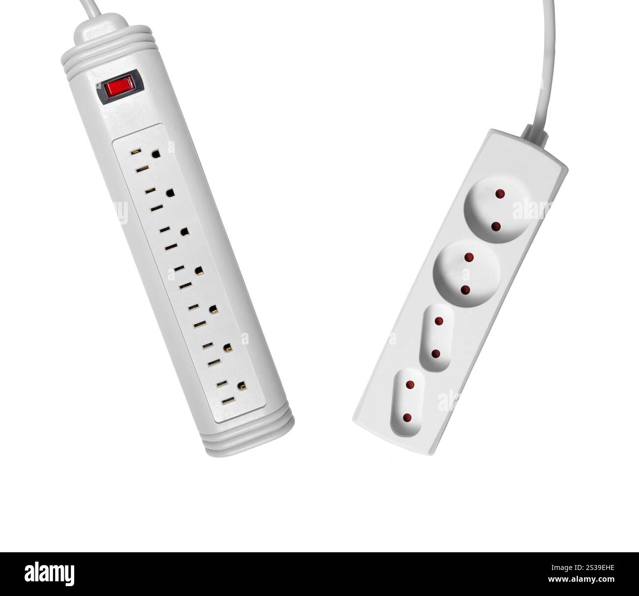 White Power extension cord isolated on white background. White Power ...