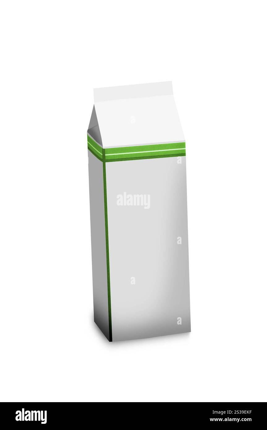 big clear tetra pack isolated on white background. big clear tetra pack ...