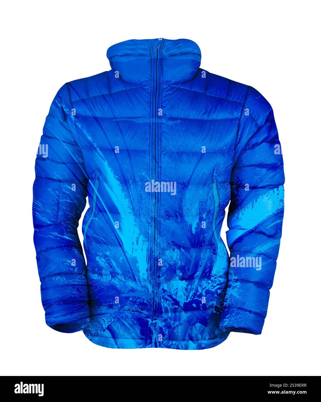 blue jacket isolated on white background. violet jacket isolated on ...