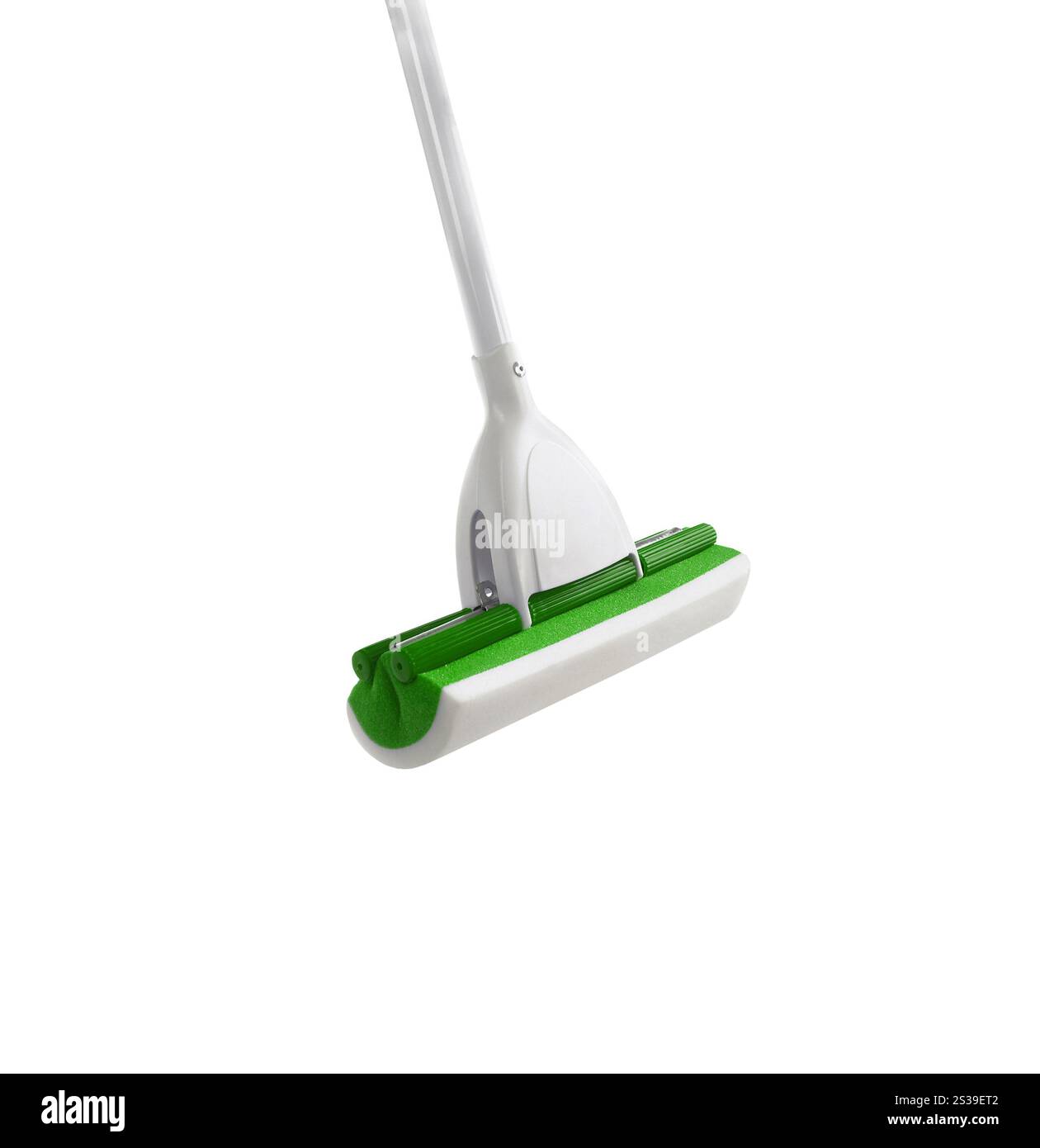 green mop isolated on white background. green mop isolated on white ...