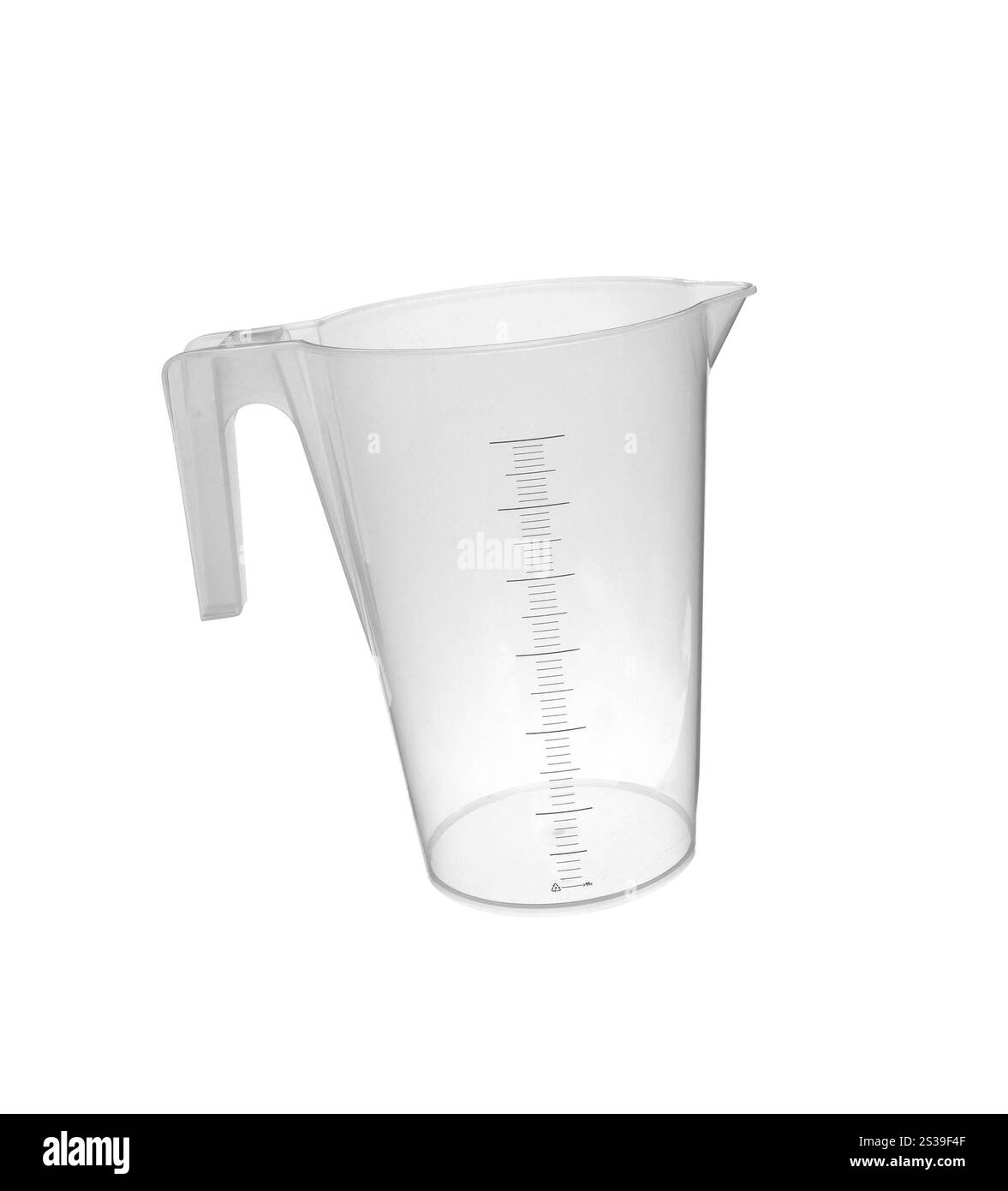 Plastic measuring cup isolated, clipping path included. Plastic ...