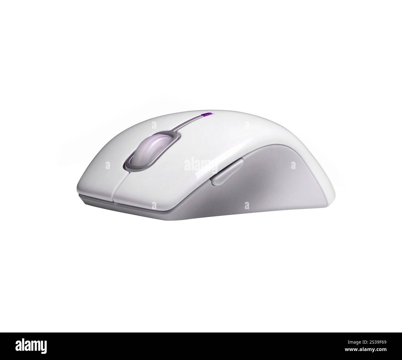 White computer mouse isolated on white background. White computer mouse ...