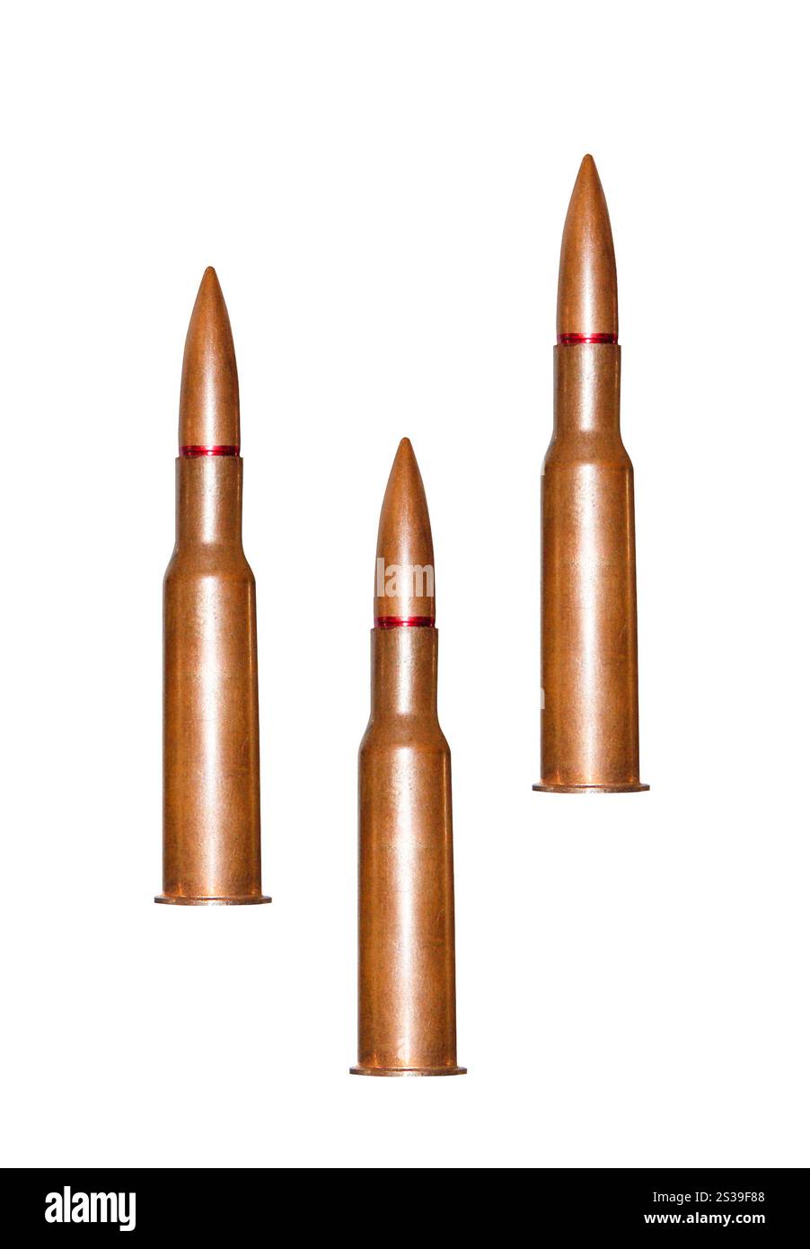 Golden color bullets isolated on white background. Golden color bullets ...