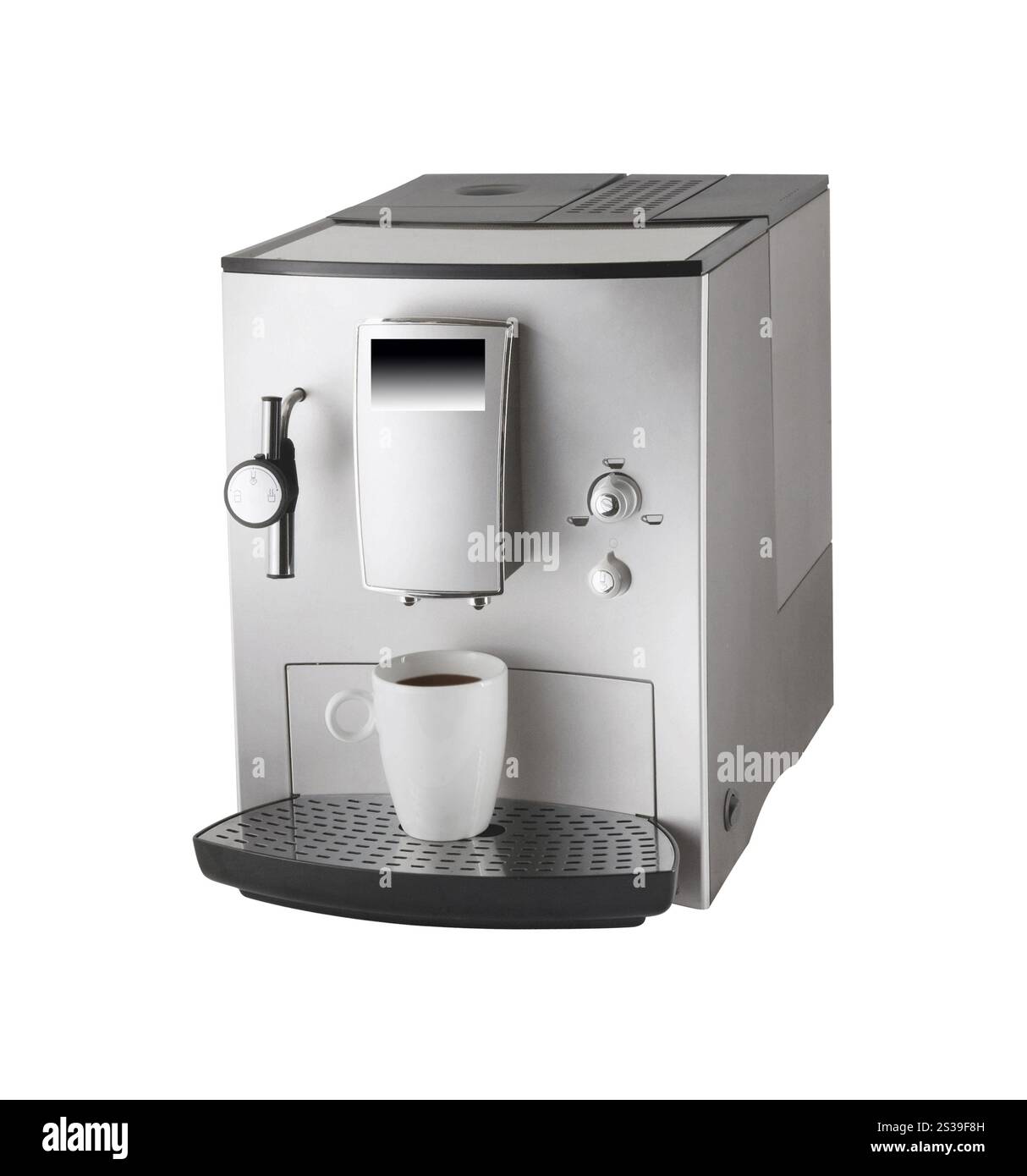 Expresso coffee machine isolated on white background. Expresso coffee ...