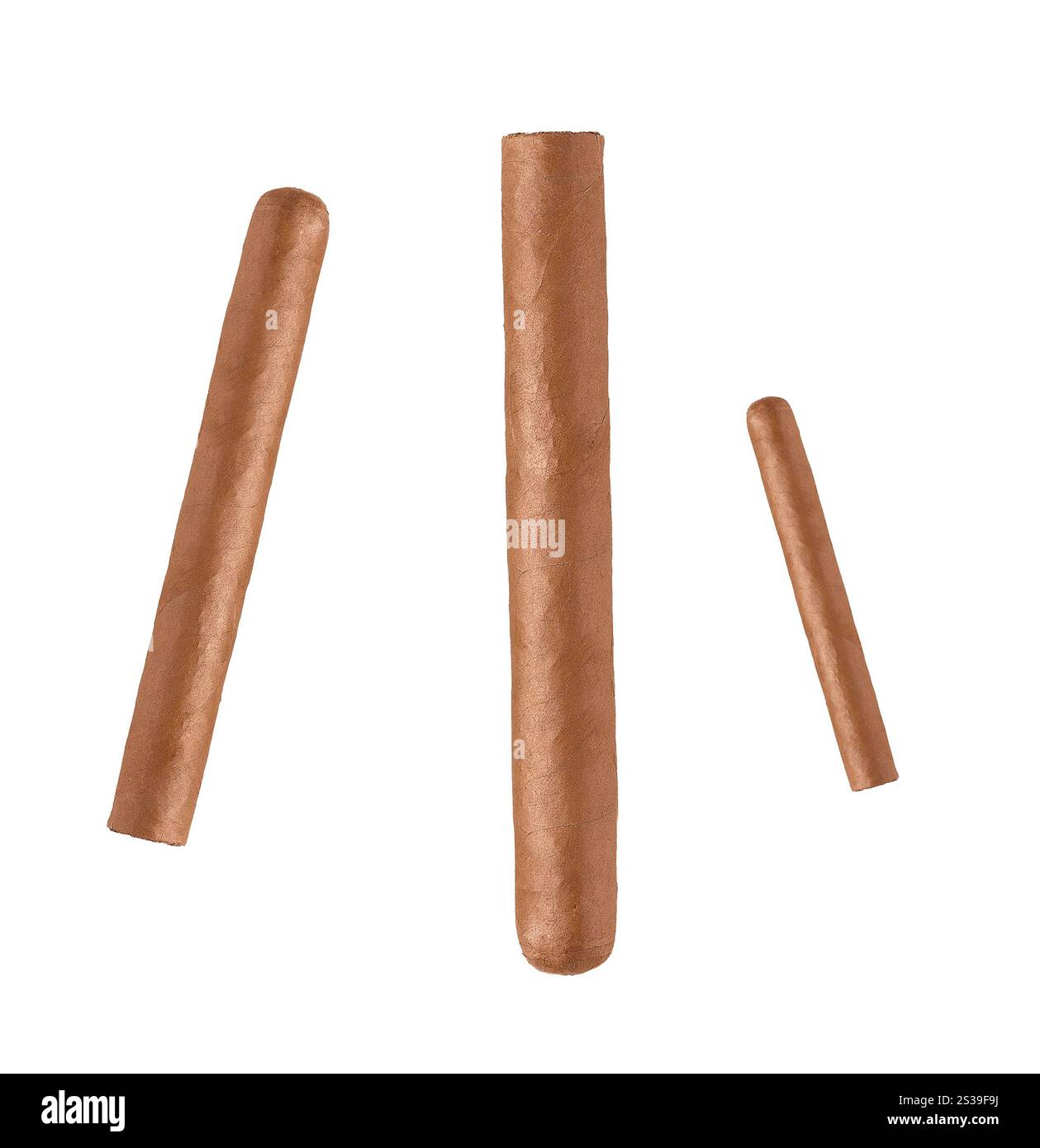 three cigars on white background. three cigars Stock Photo - Alamy