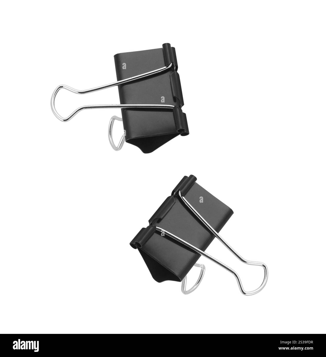 black paper clip isolated on white background. black paper clip Stock ...