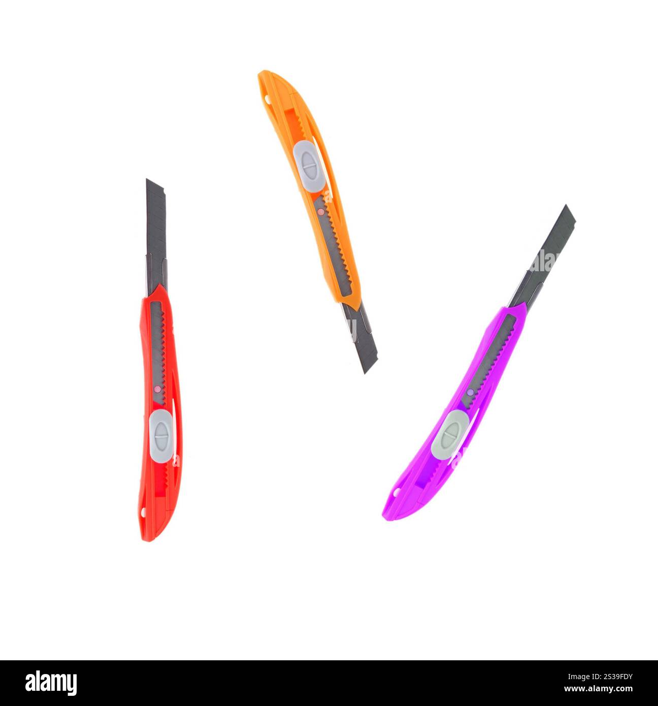 Box cutters isolated on white background. Box cutters Stock Photo - Alamy