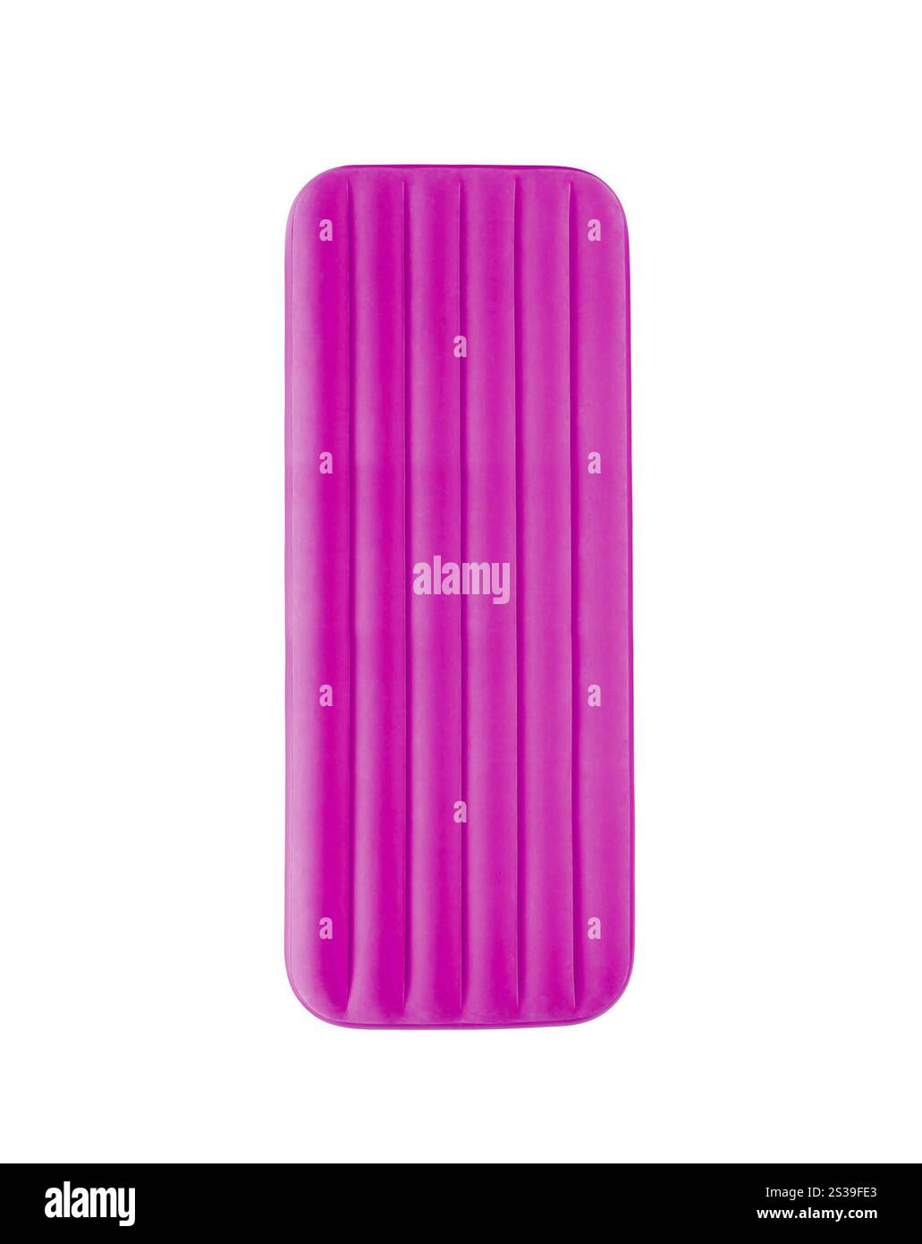 Pink floating pool raft. Green floating pool raft Stock Photo - Alamy