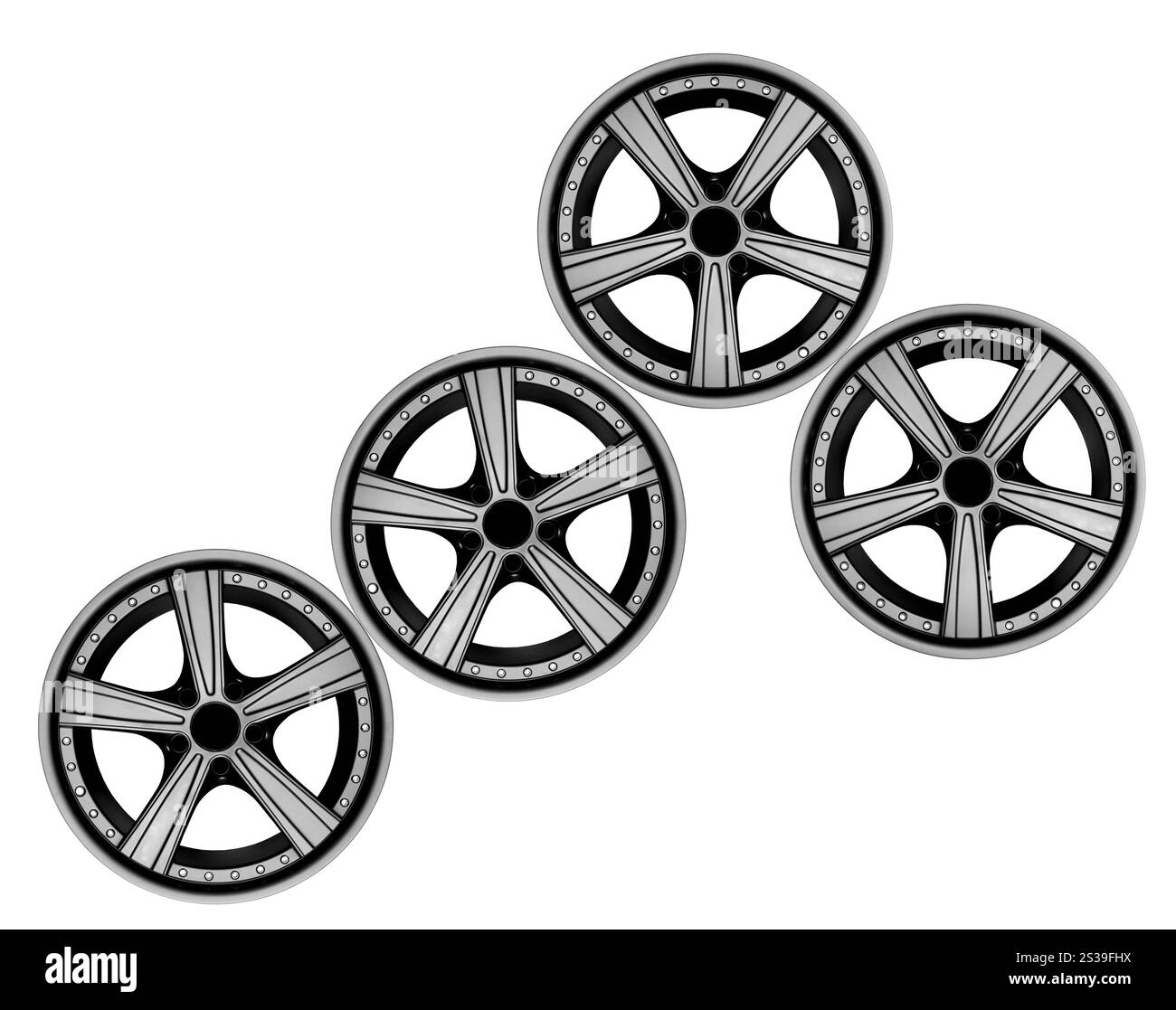 Car tire with rims isolated on white background. Car tire with rims ...