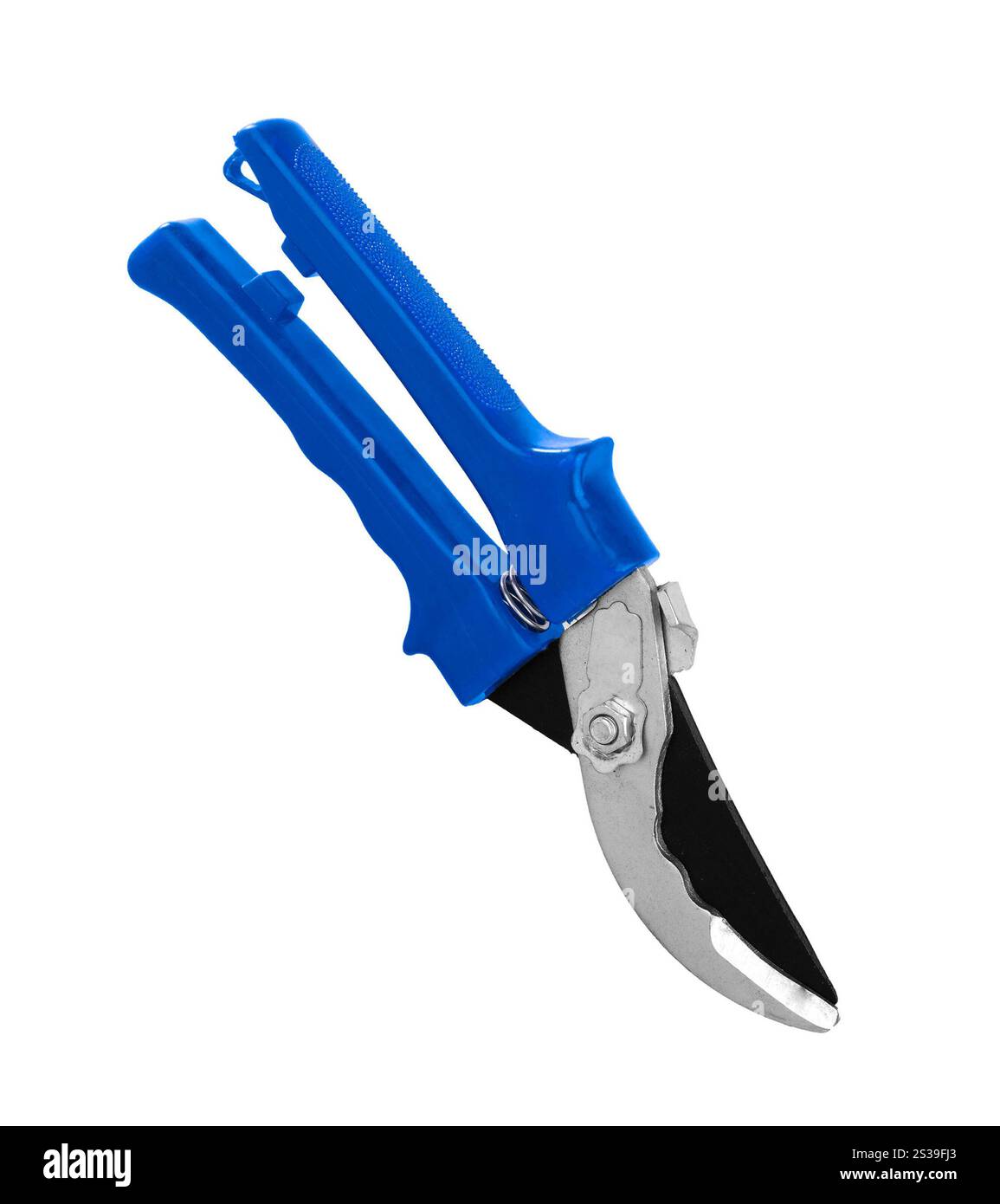 blue garden shears isolated on a white background. blue garden shears ...