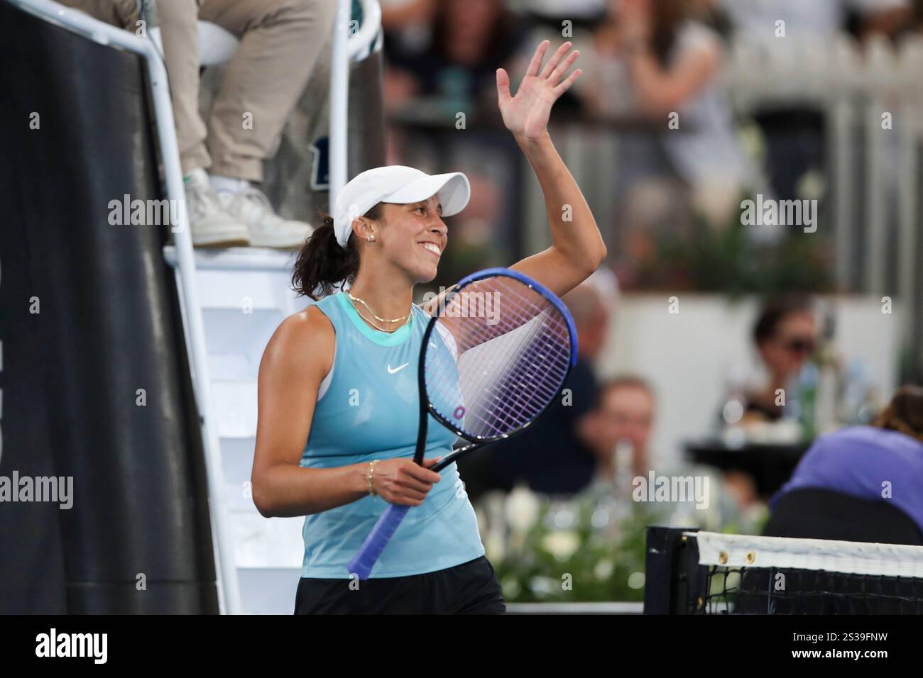 Adelaide, Australia. 09th Jan, 2025. Madison Keys of the USA celebrates ...