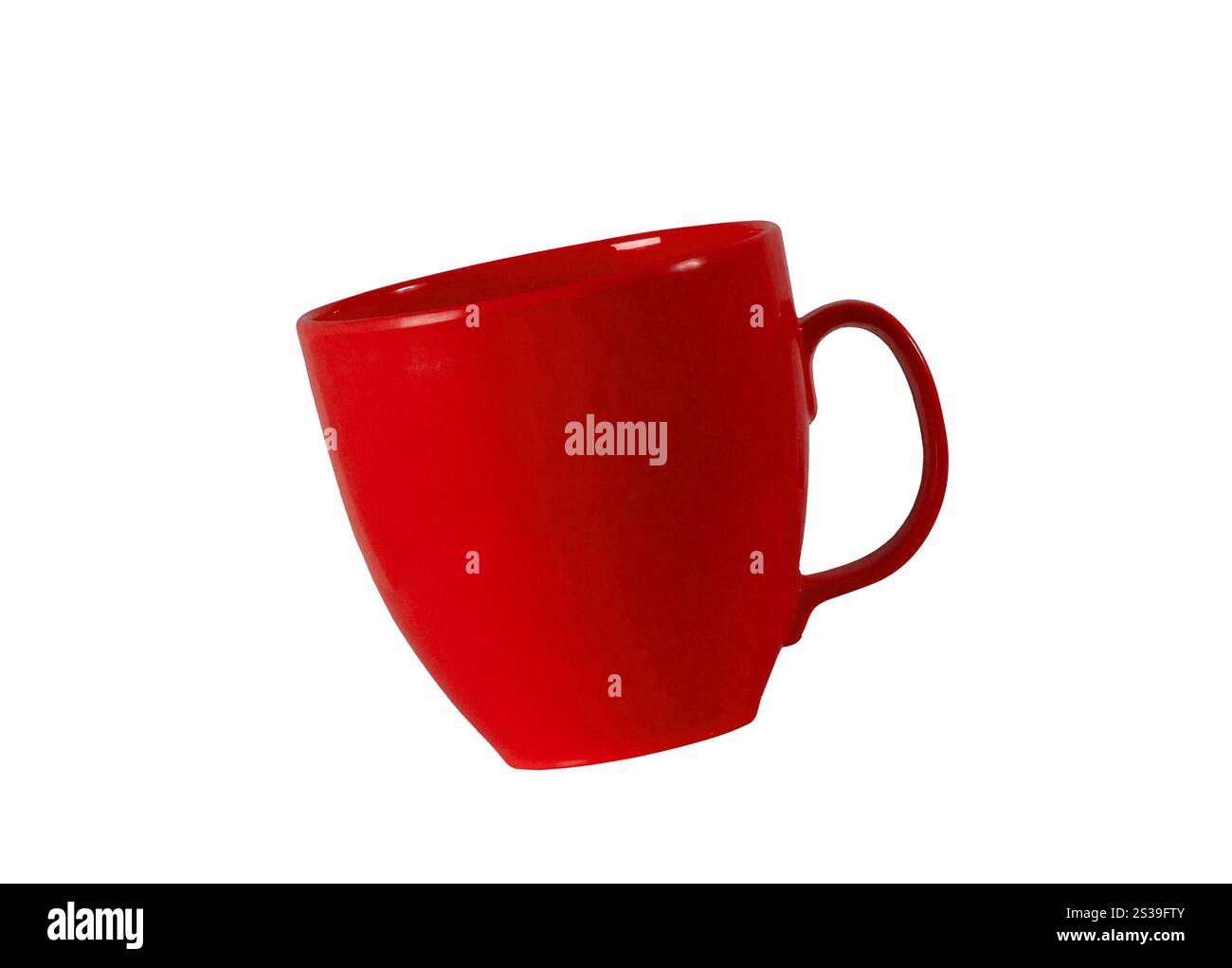 Red ceramic cup on Cut Out Stock Images & Pictures - Alamy