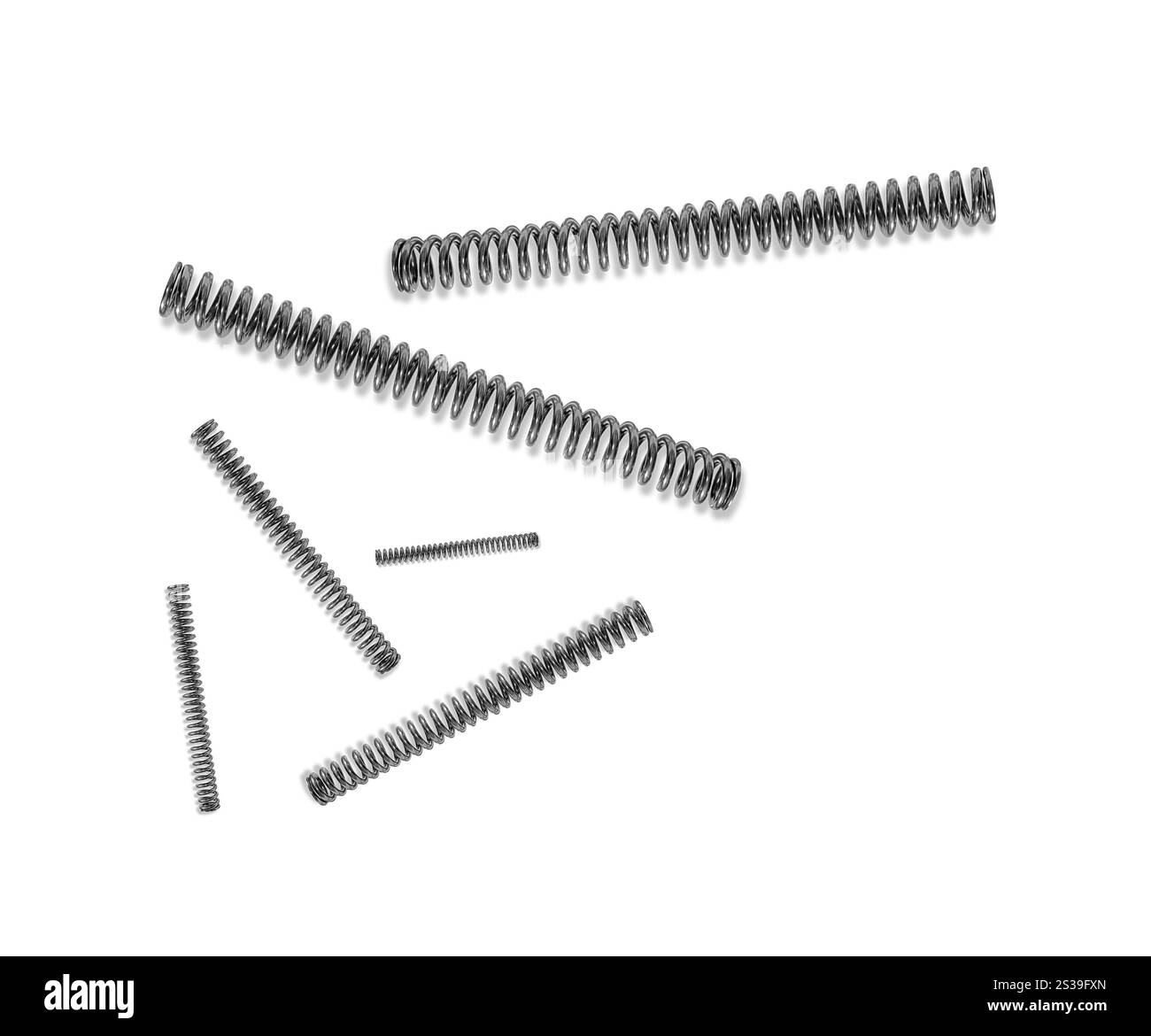 Set of steel spring isolated on white background. Set of steel spring ...