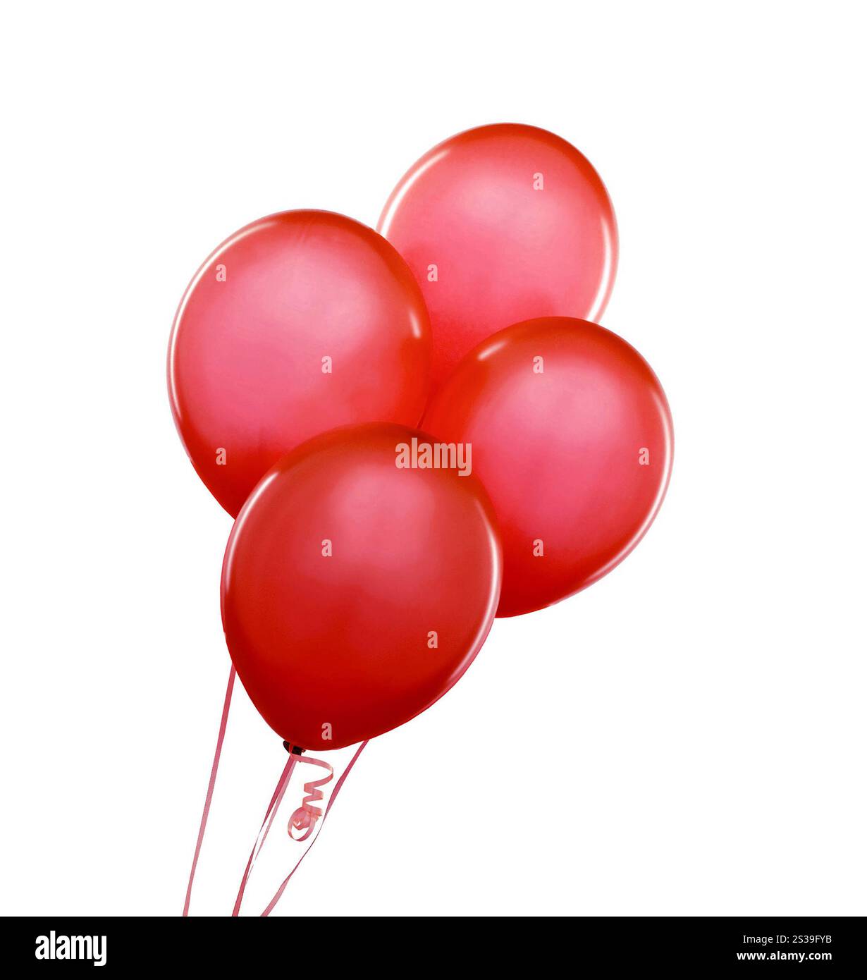 Red flying balloons on a white background. Red flying balloons Stock ...