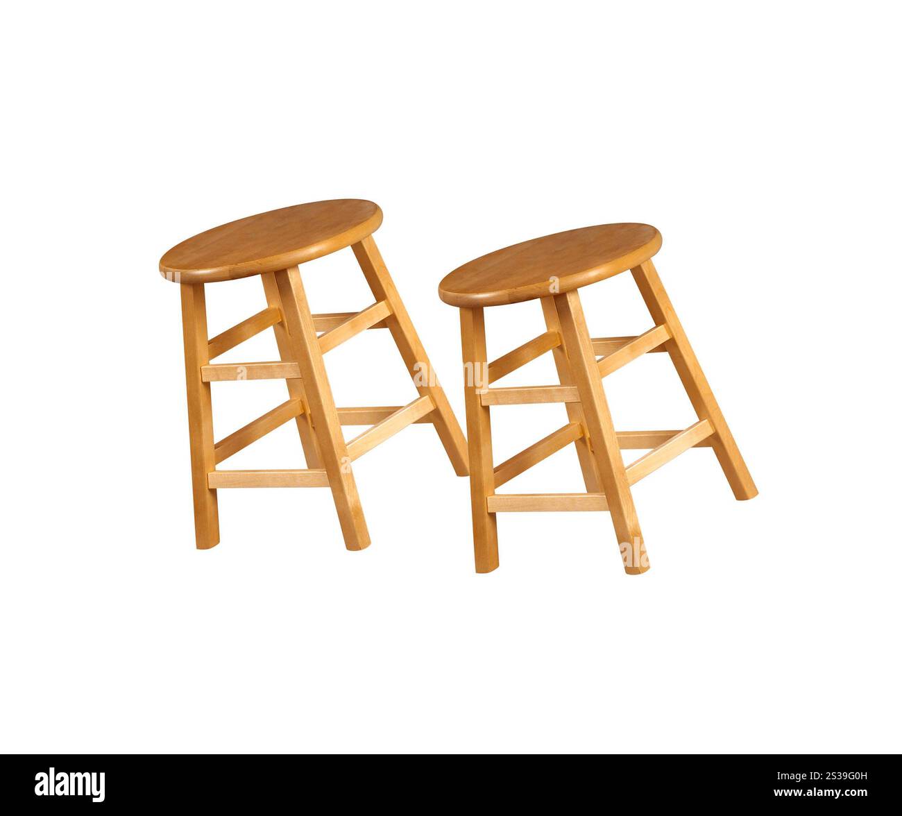 Small Stools in white background. Small Stools Stock Photo - Alamy