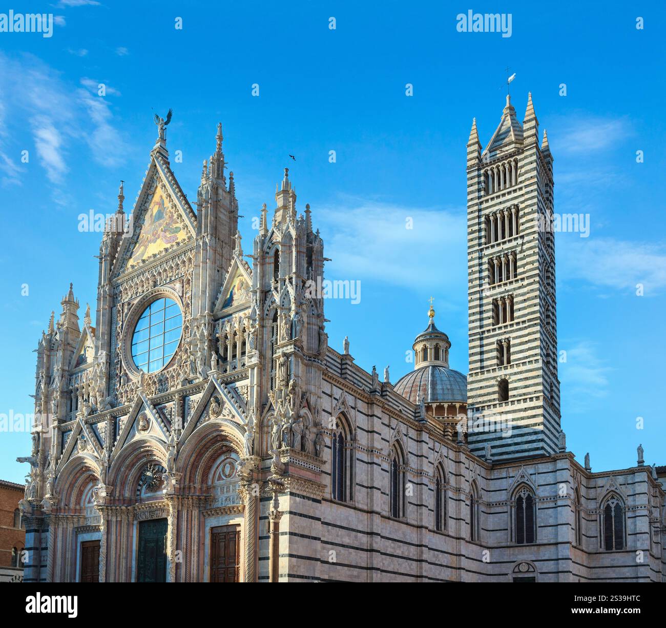 Siena Cathedral (Duomo di Siena), main facade completed in 1380. Siena ...