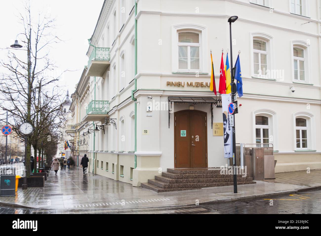 Vilnius, Lithuania - 29th november, 2024: street view entrance to Money ...