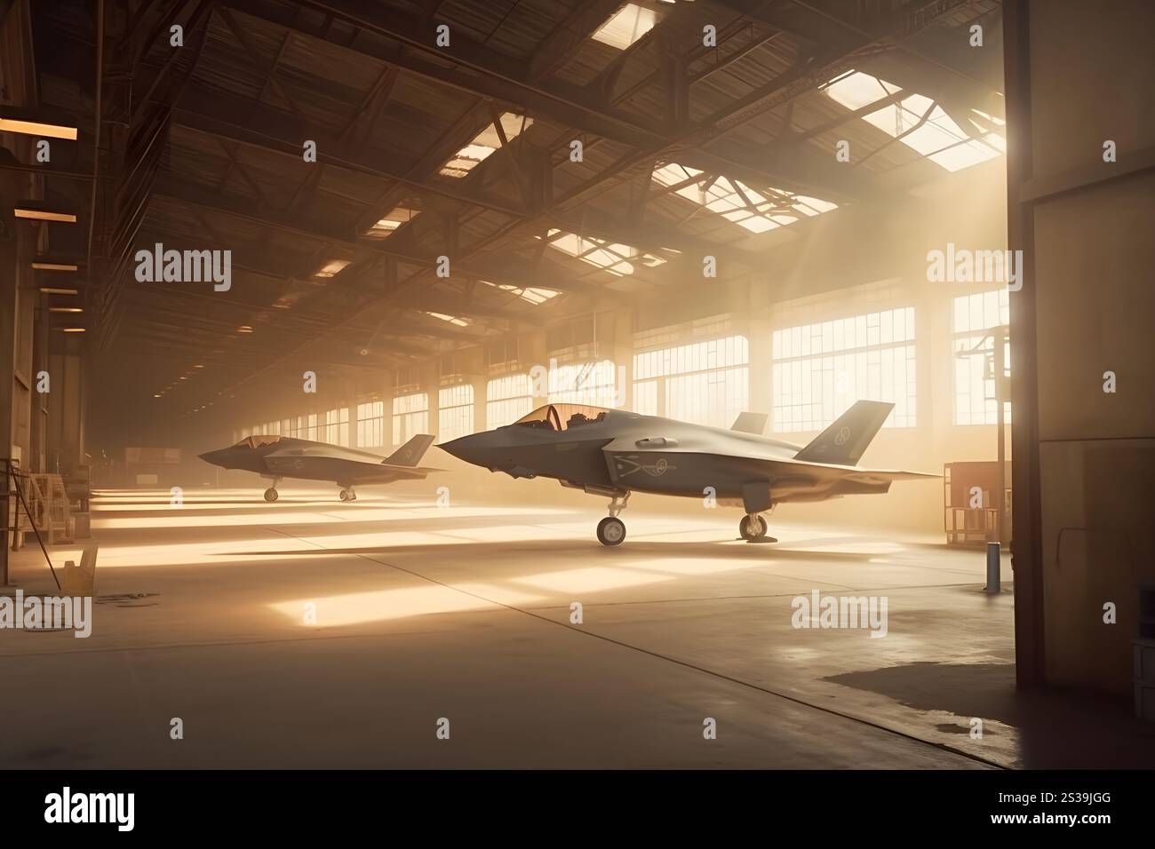 Fictional stealth fighter plane. Neural network AI generated art Stock ...
