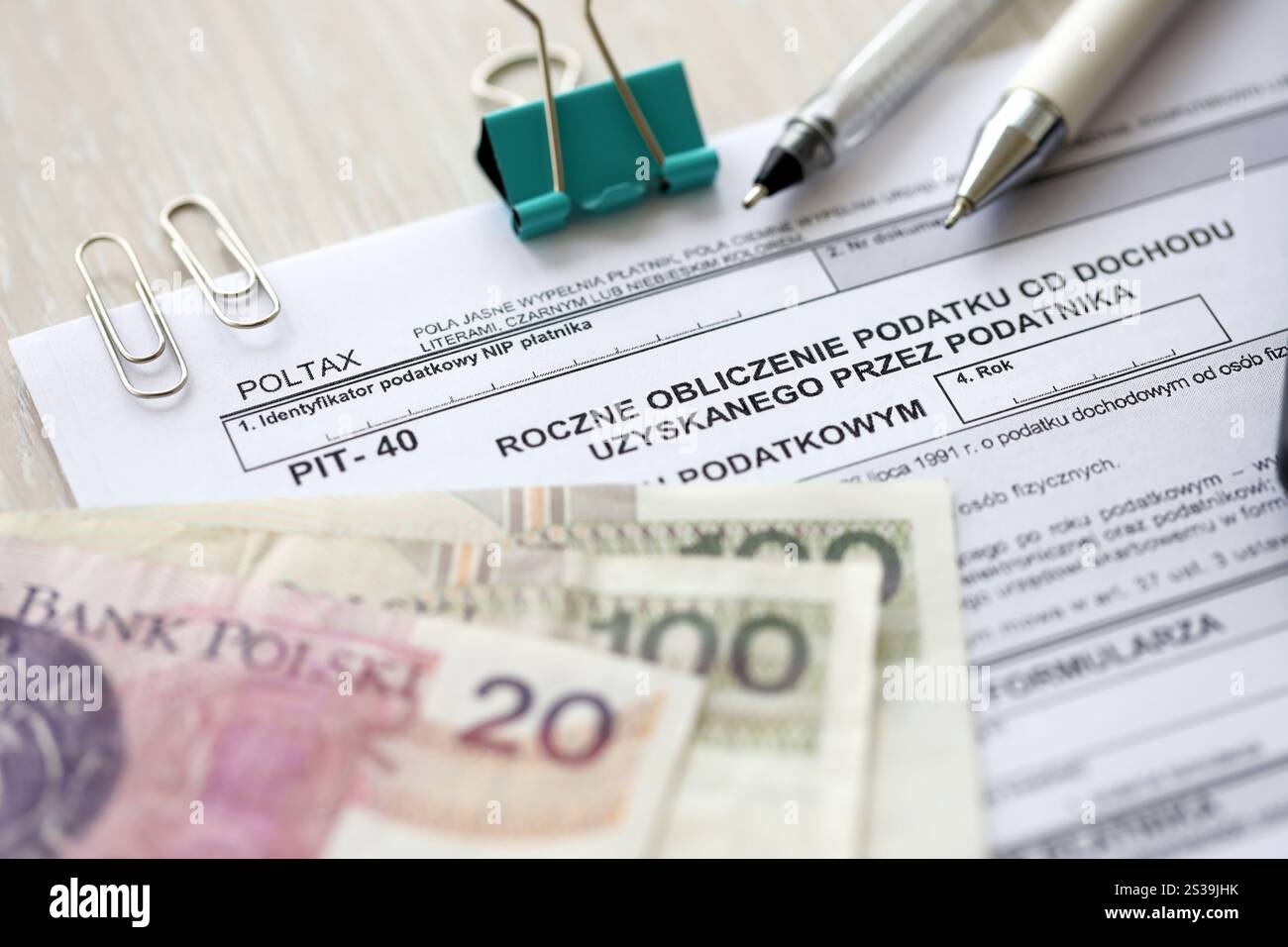 Annual calculation of tax on income obtained by taxpayer, PIT-40 tax ...