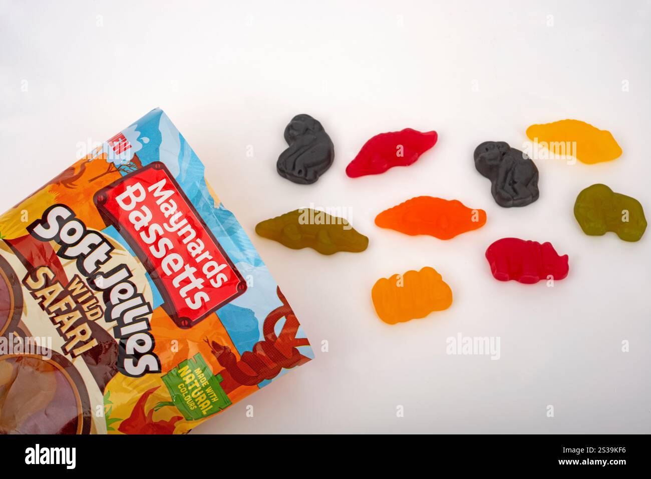 Maynards Bassetts soft jelly wild safari sweets Stock Photo - Alamy