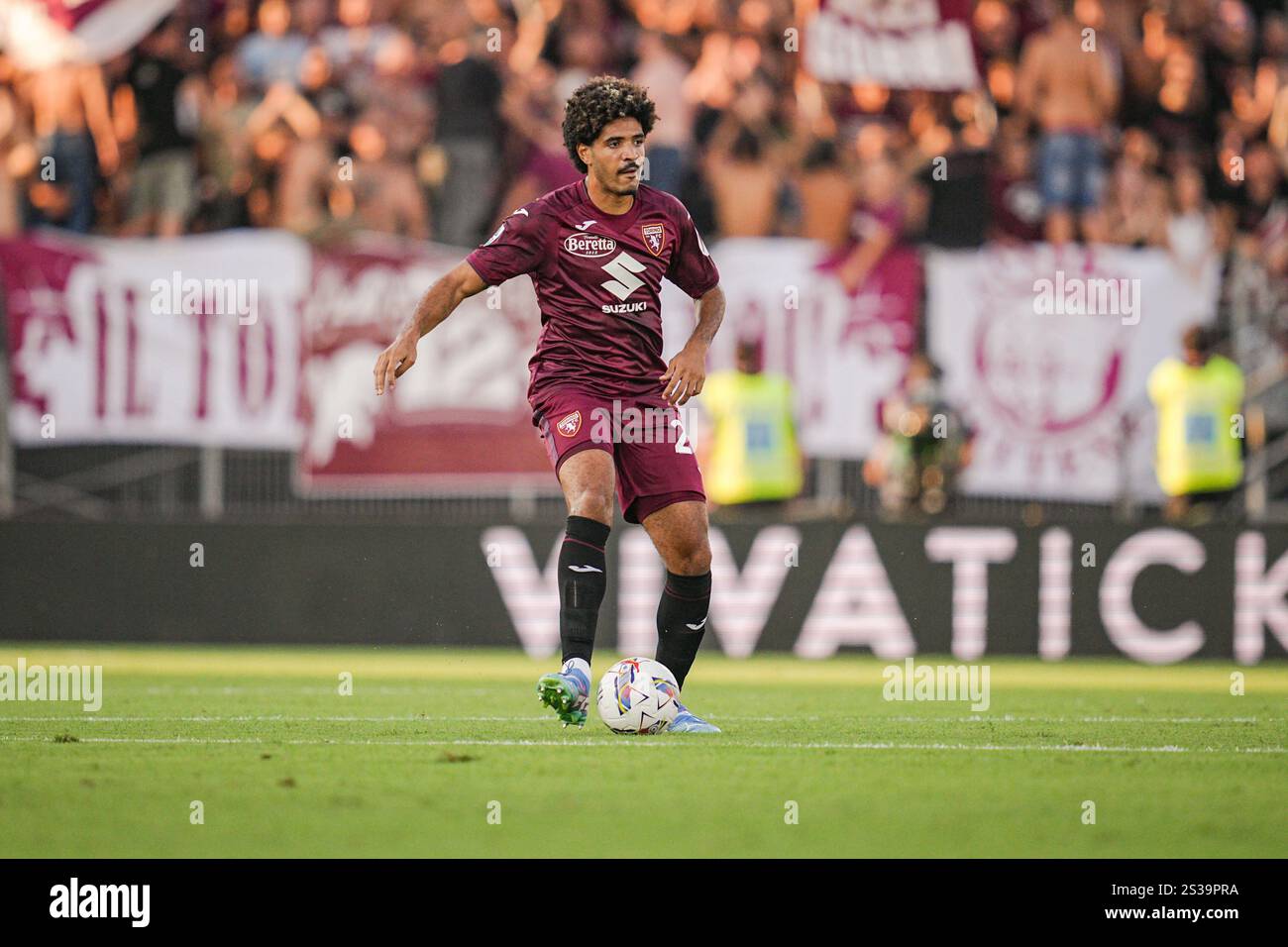 Torino’s Saul Coco the Serie A soccer match between Venezia and Torino ...