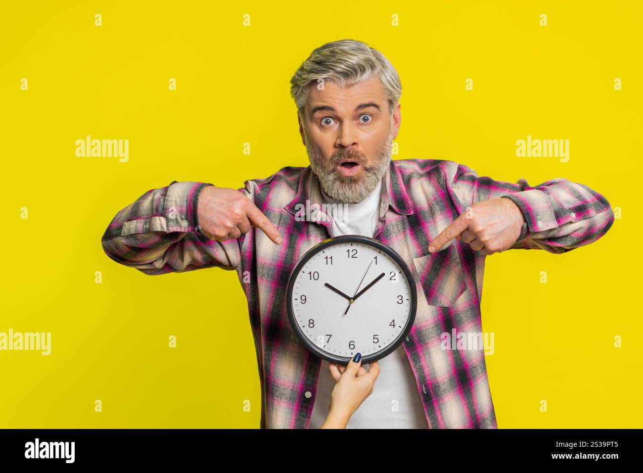 Mature man worrying punctual anxiety hi-res stock photography and ...