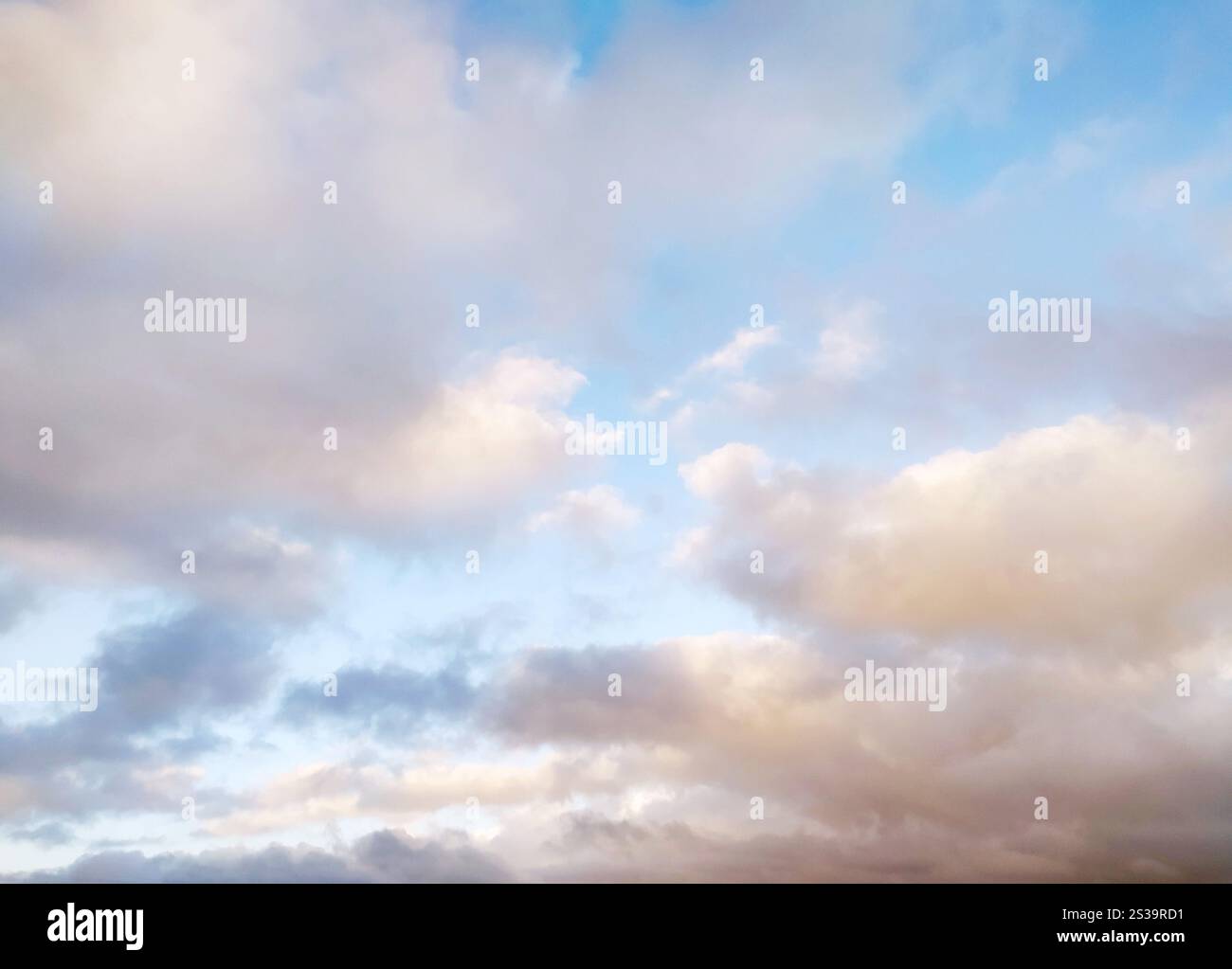 Clear blue sky texture and white fluffy cloud nature background. The ...