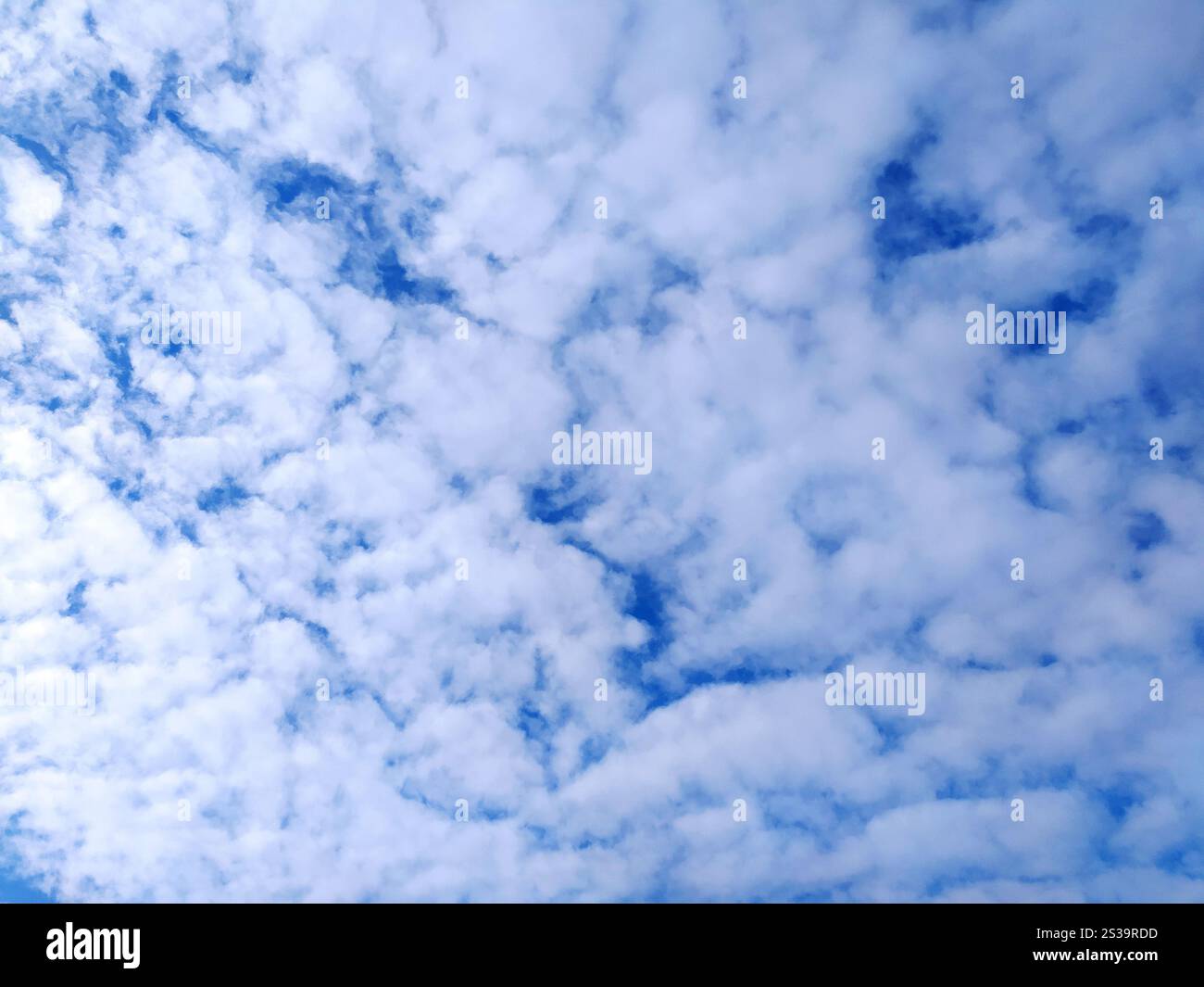Clear blue sky texture and white fluffy cloud nature background. The ...