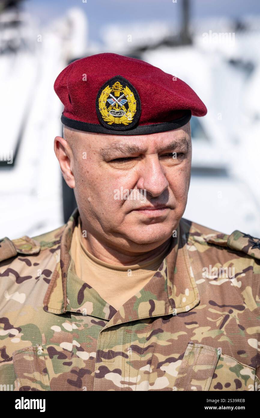 File photo dated January 1st, 2024 shows Lebanese Army Chief Joseph ...
