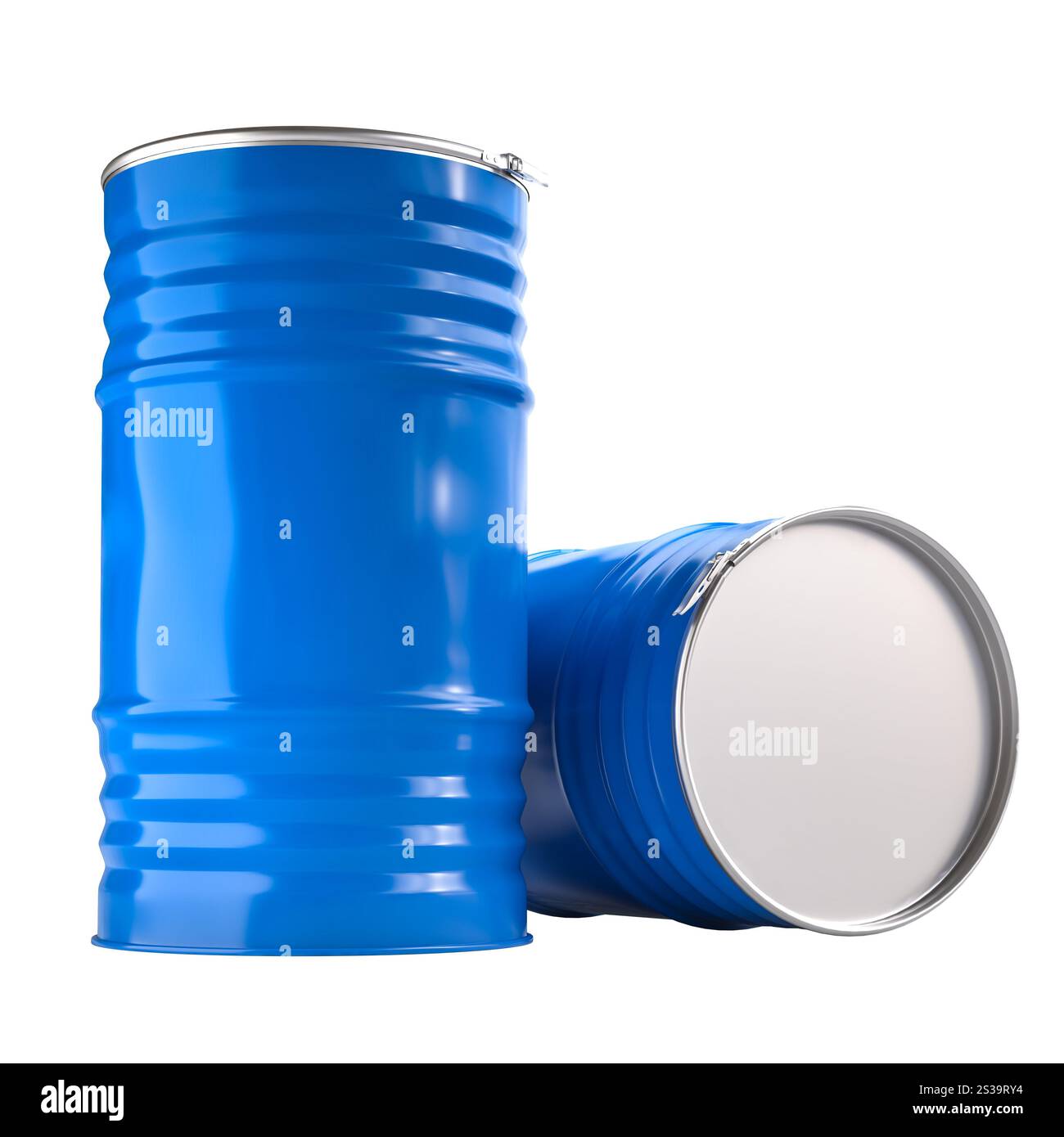 Steel barrel blue lid hi-res stock photography and images - Alamy