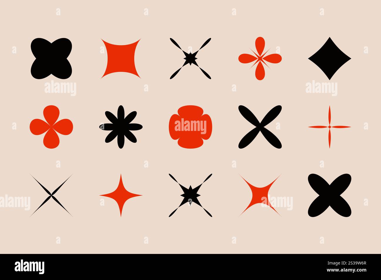 Geometric brutalist shapes. New modern elements swiss style, abstract ...