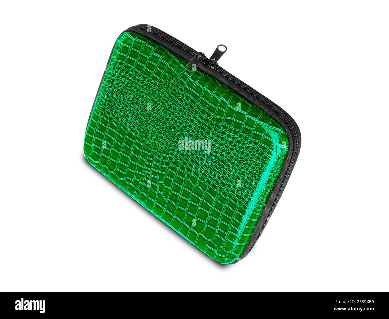 green expensive case isolated on white background. green expensive case ...