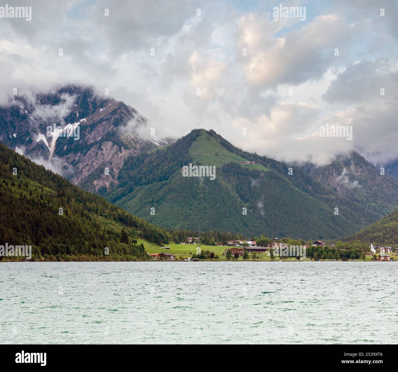 Achensee ( Lake Achen) summer landscape with cloudy sky (Austria Stock ...