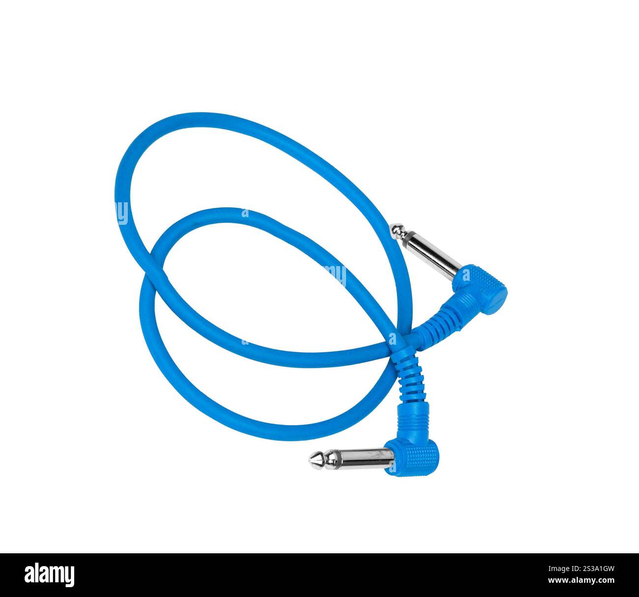 Blue Jack Plugs isolated on white Stock Photo - Alamy