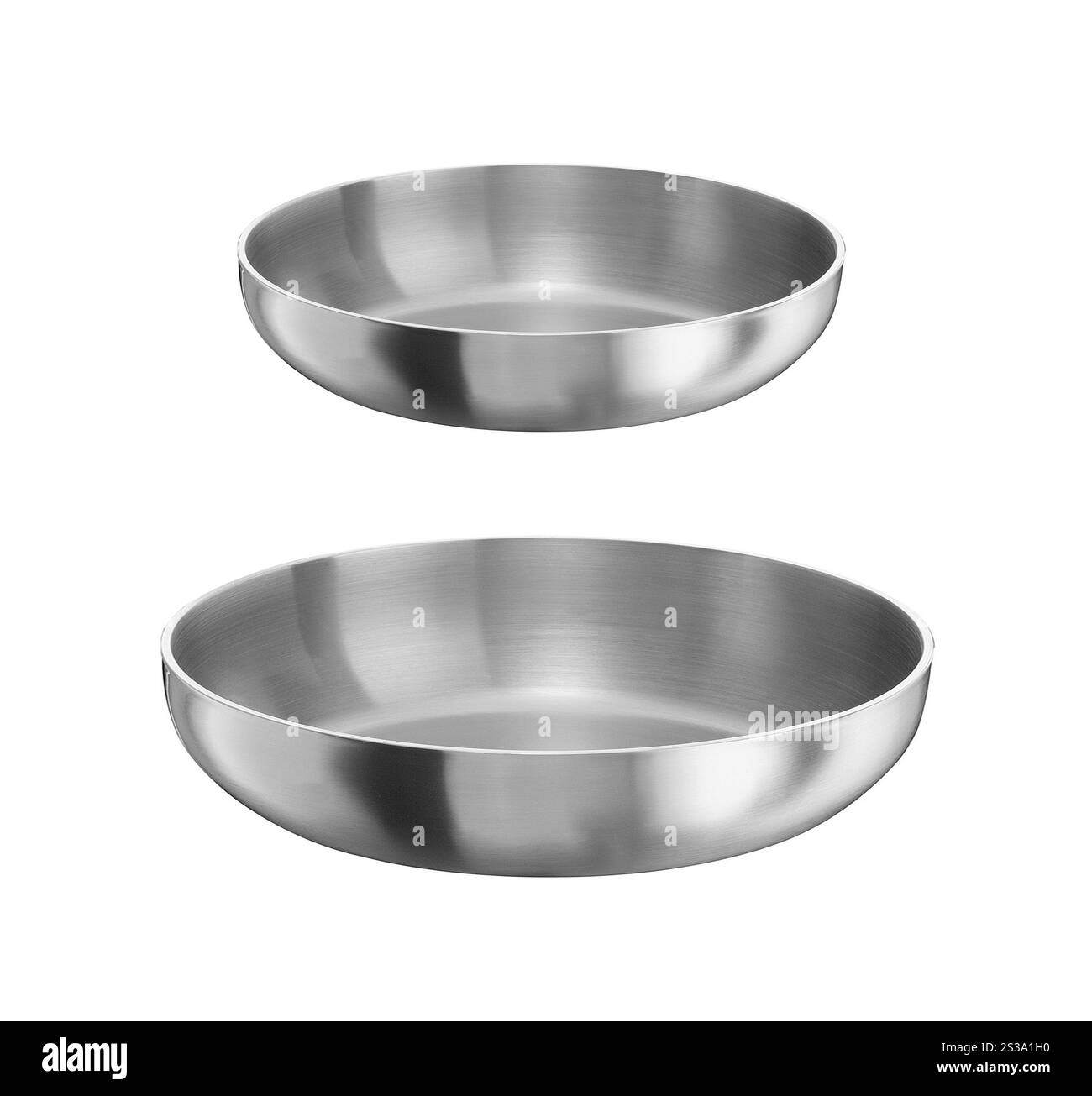 Stainless steel pot without cover. Isolated on white background ...