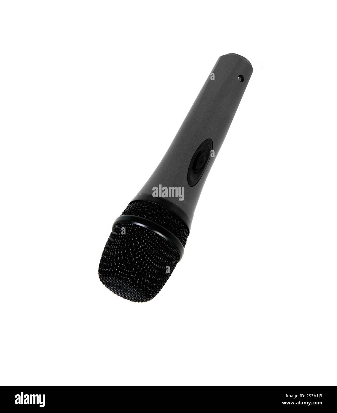 big black microphone on a white background. big black microphone Stock Photo - Alamy