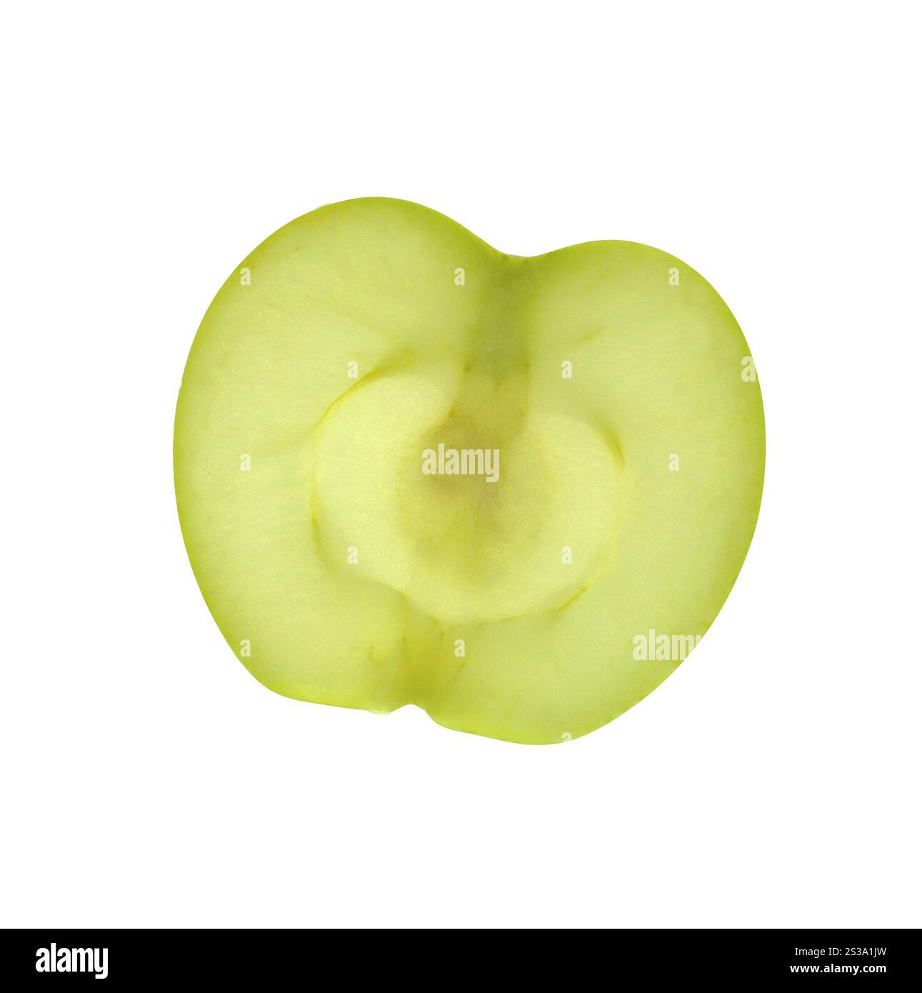 half of apple isolated on white background. half of apple Stock Photo ...