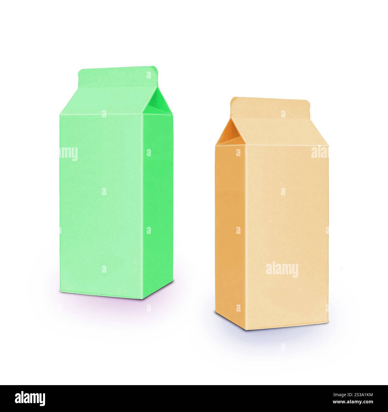 milk boxes per half liter isolated on a white background. milk boxes ...