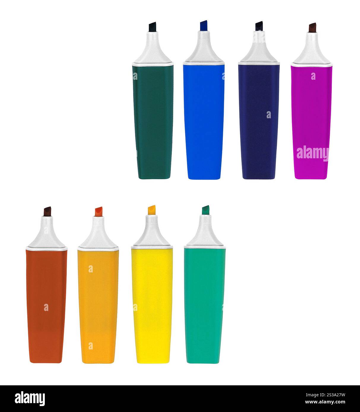 Colorful markers isolated on white background. Colorful markers ...