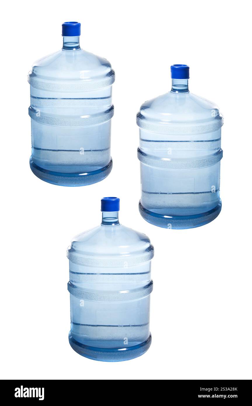 Big bottles of water isolated on white background. Big bottles of water ...