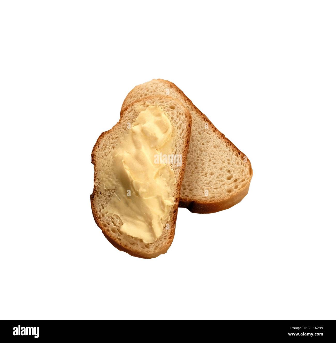 buttered bread isolated on white background. buttered bread Stock Photo - Alamy