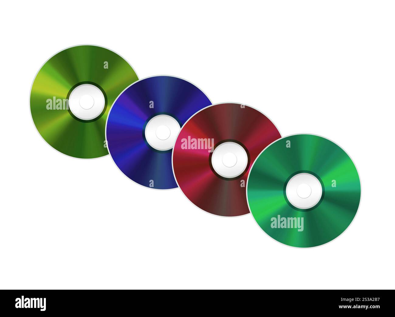 illustration of an isolated realistic compact discs isolated on white background. illustration ...