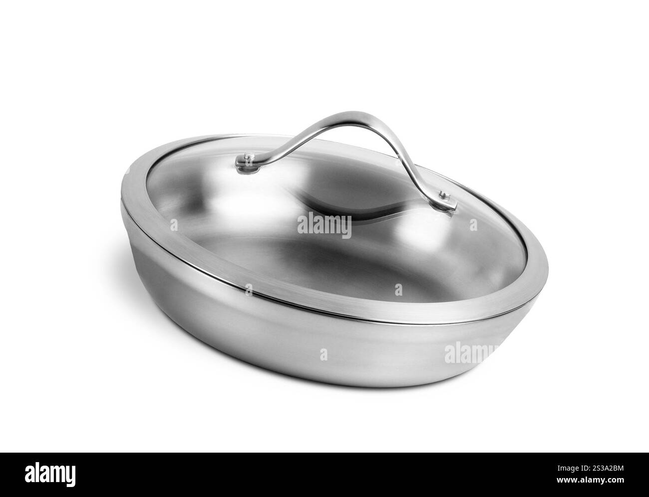 Silver cooking pot isolated on white background. Silver cooking pot ...