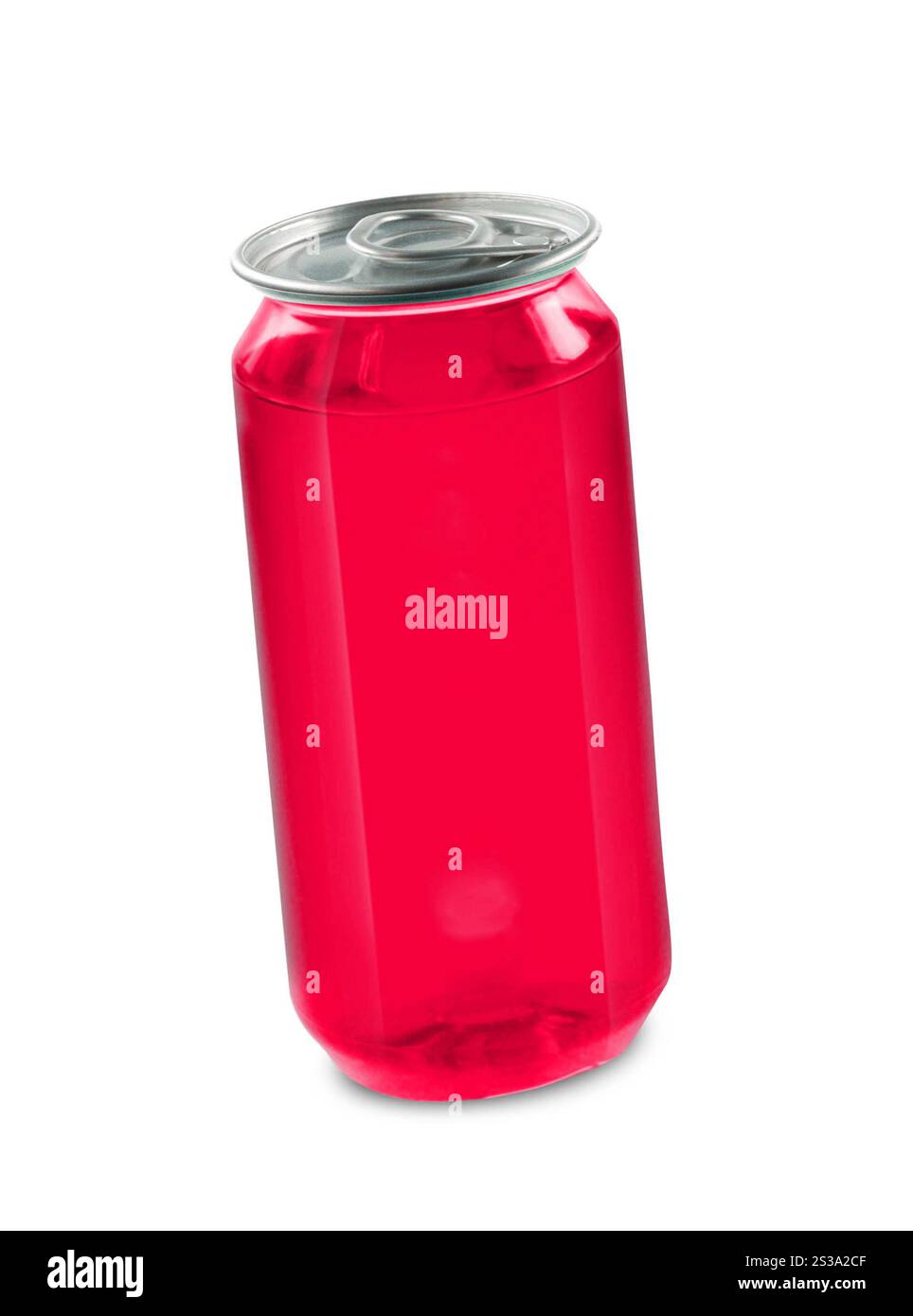 red drink can isolated over white background. blue drink can isolated ...