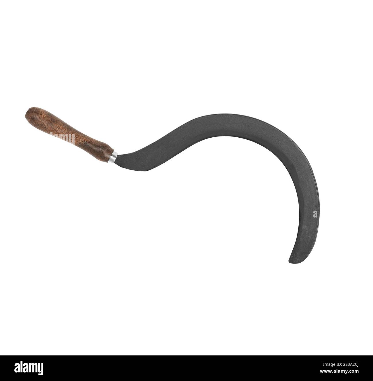 vintage rusty grain sickle isolated on white background. vintage rusty ...